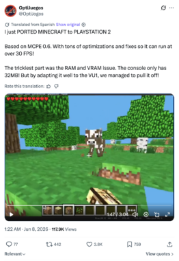 15 years later, the PS2 gets a Minecraft port, and it actually hits ...