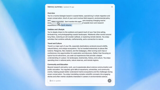 OpenAI is rolling out improved memory for ChatGPT to all users